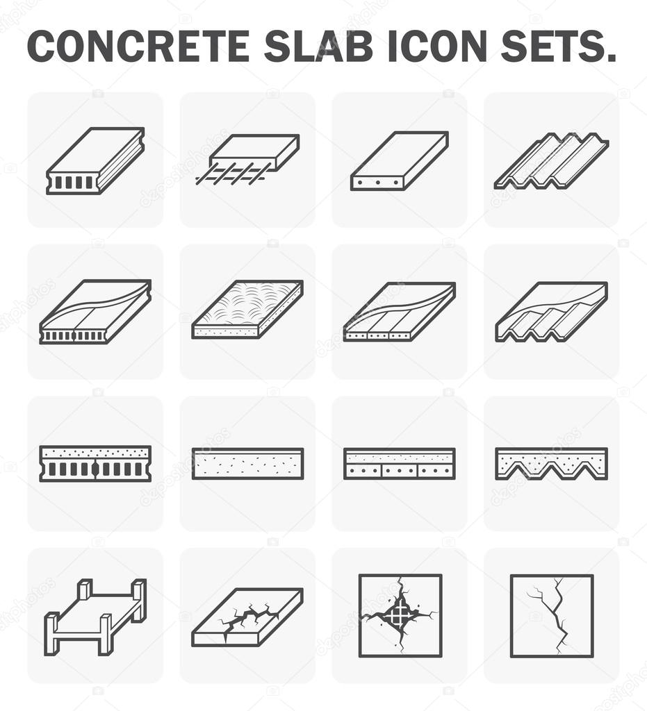 Concrete slab icons Stock Vector by ©roncivil 104099986