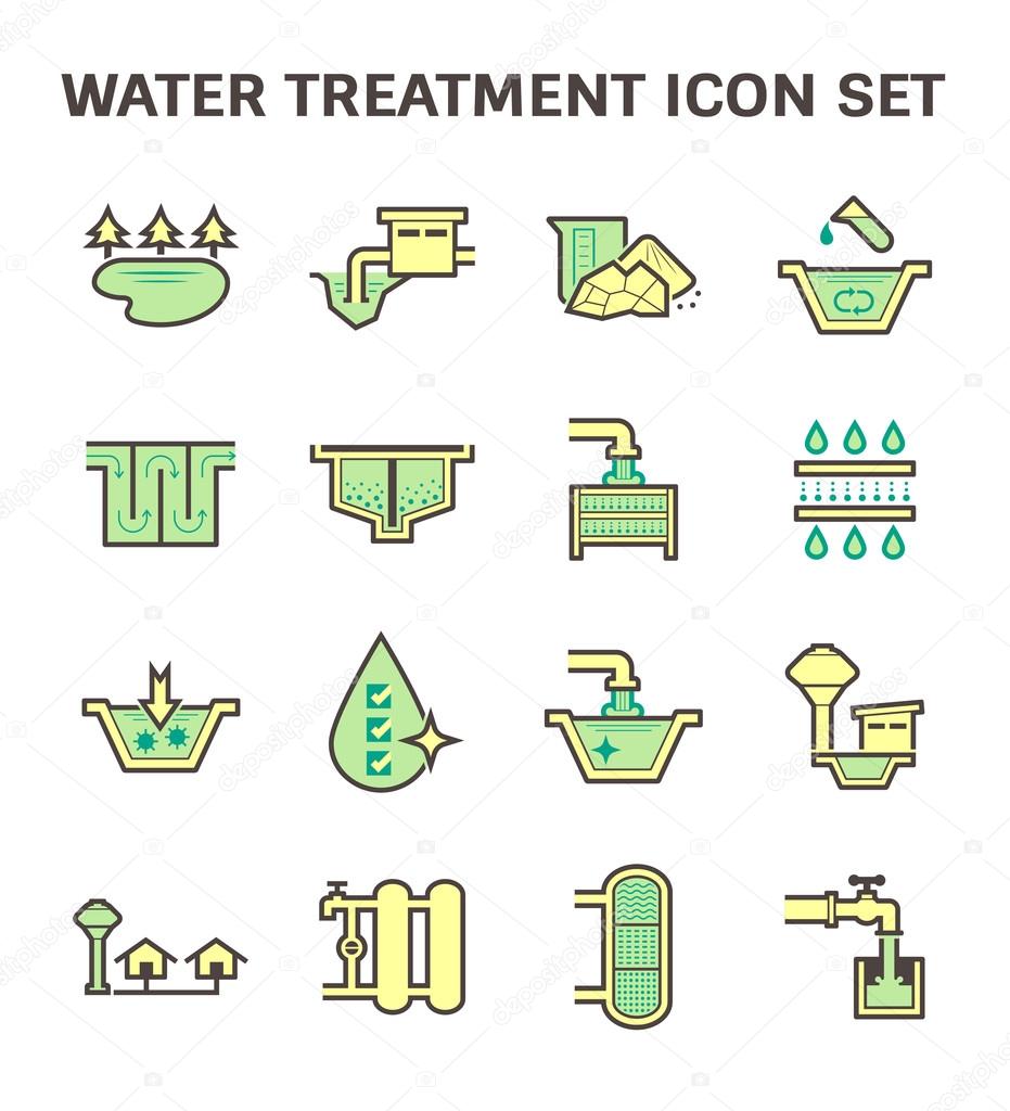 Water treatment icon — Stock Vector © roncivil #117483434