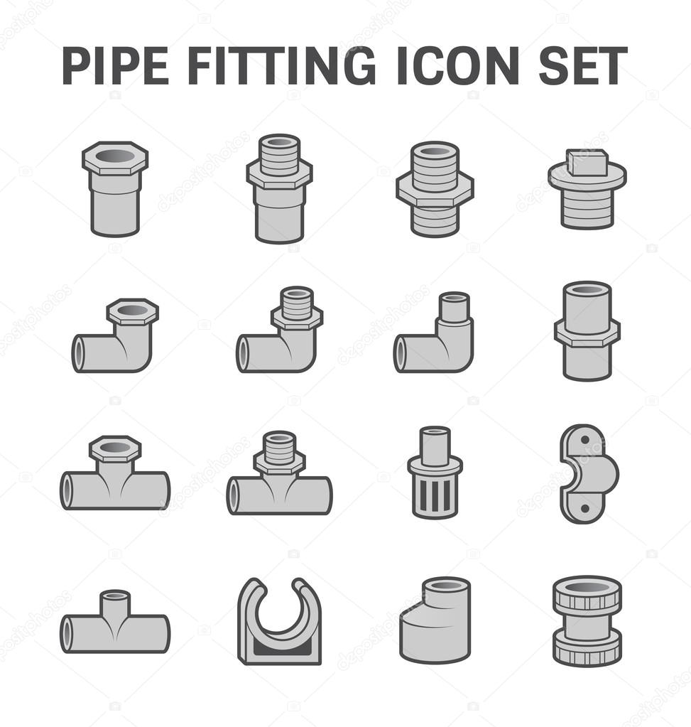 Pipe fitting icon Stock Vector by ©roncivil 122171756