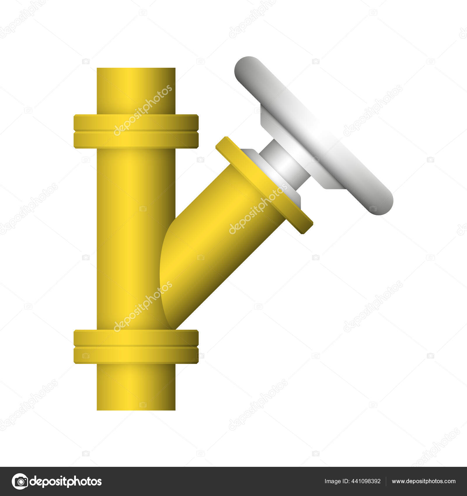 Katup Bola Plastik Pvc Dengan Ikon Vektor Penanganan Bagian Untuk ...