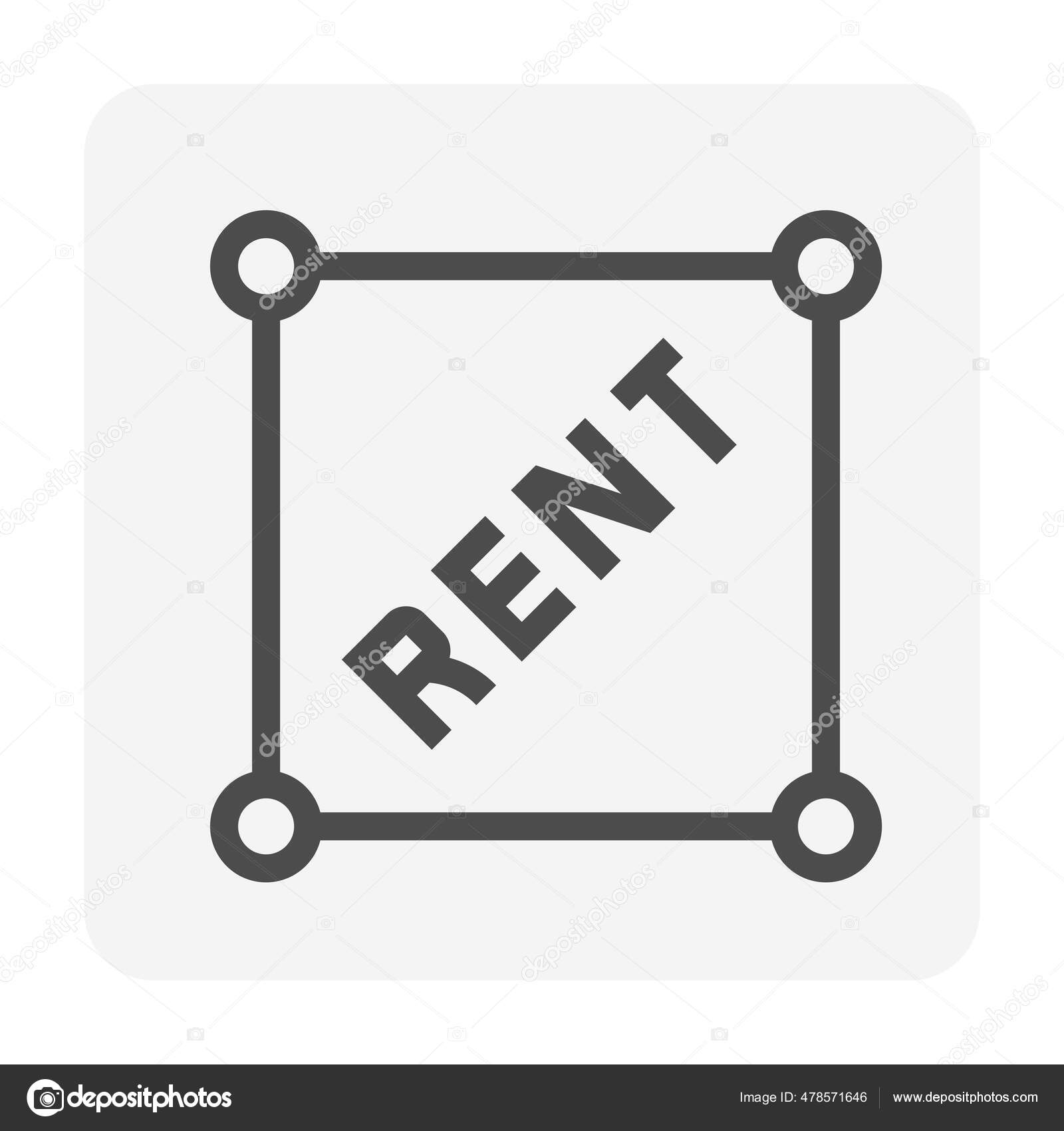 Land Plot Rent Vector Icon Real Estate Property Consist Vacant Stock ...