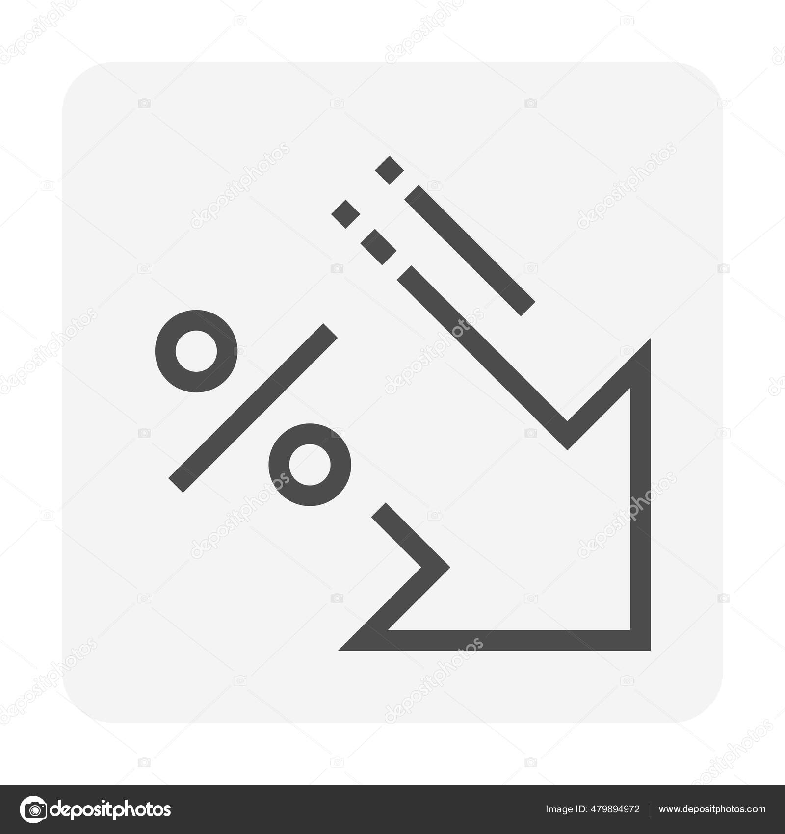 Percent Decrease Vector Design Consist Arrow Percent Sign Icon Symbol Stock Vector Image by ...