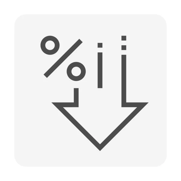Percent Decrease Vector Design Consist Arrow Percent Sign Icon Symbol Stock Vector by ©roncivil ...