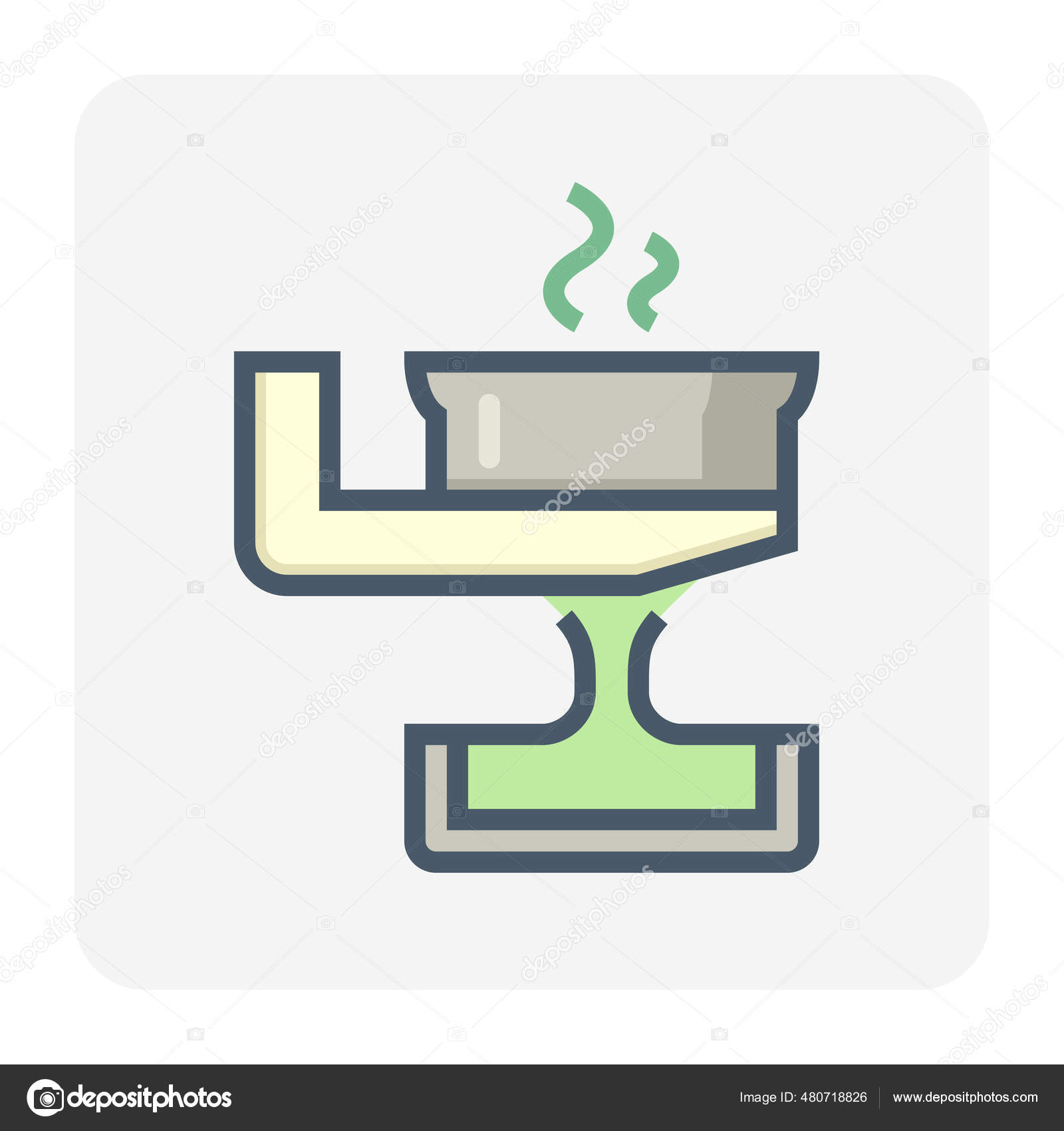 Casting Process Metallurgy Metallurgical Production Industry Vector ...
