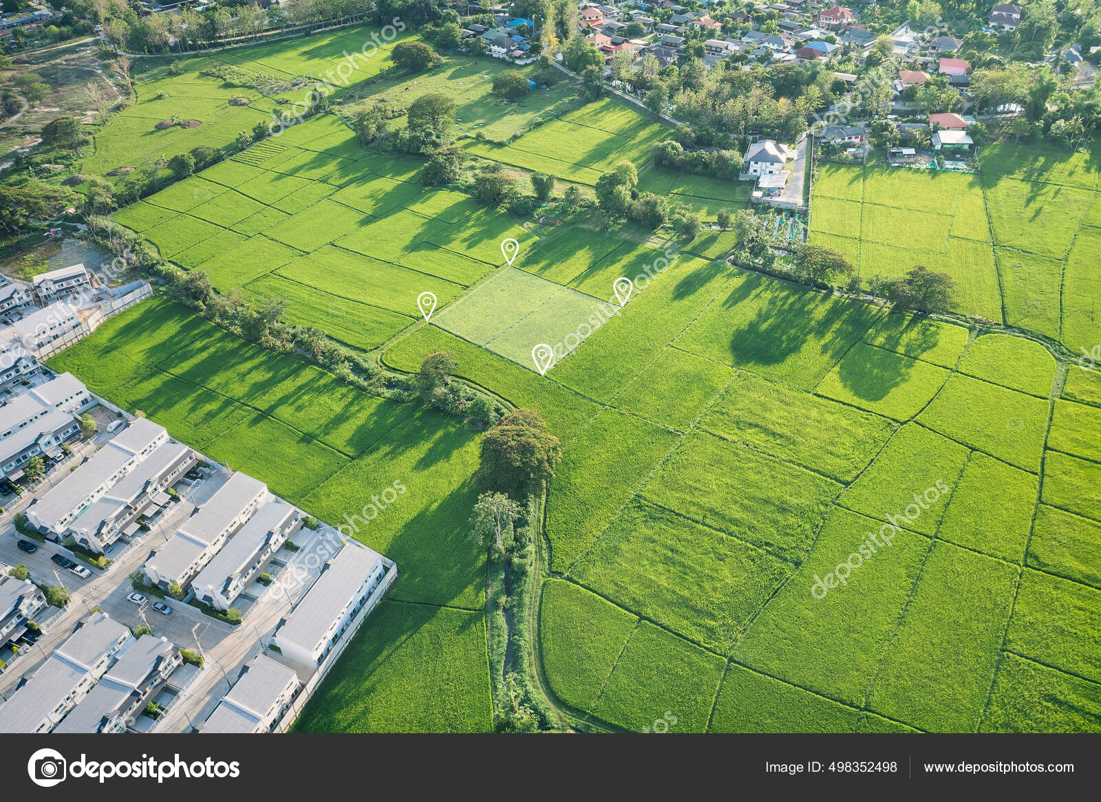 Land Plot Aerial View Identify Registration Symbol Vacant Area Map ...