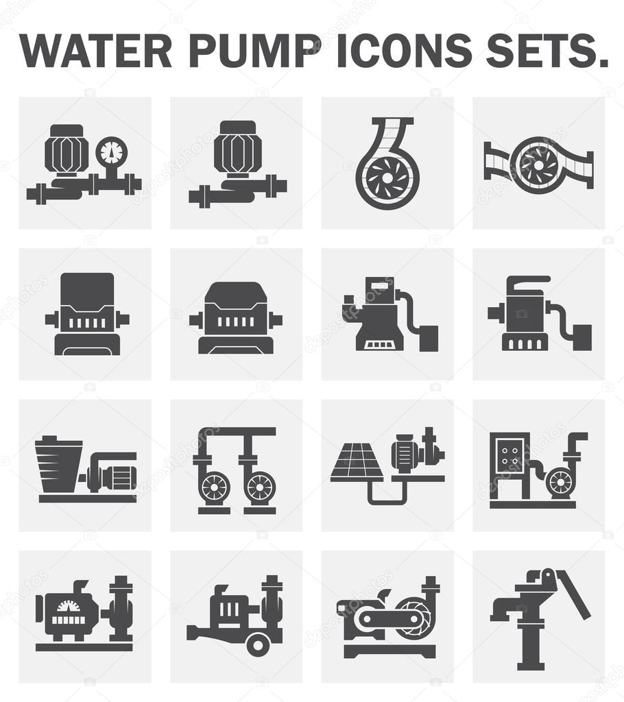 Pump icons sets Stock Vector Image by ©roncivil #86083636