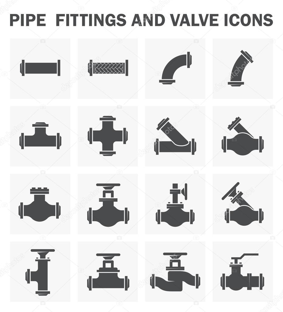 Pipe fittings icon Stock Vector by ©roncivil 89141086