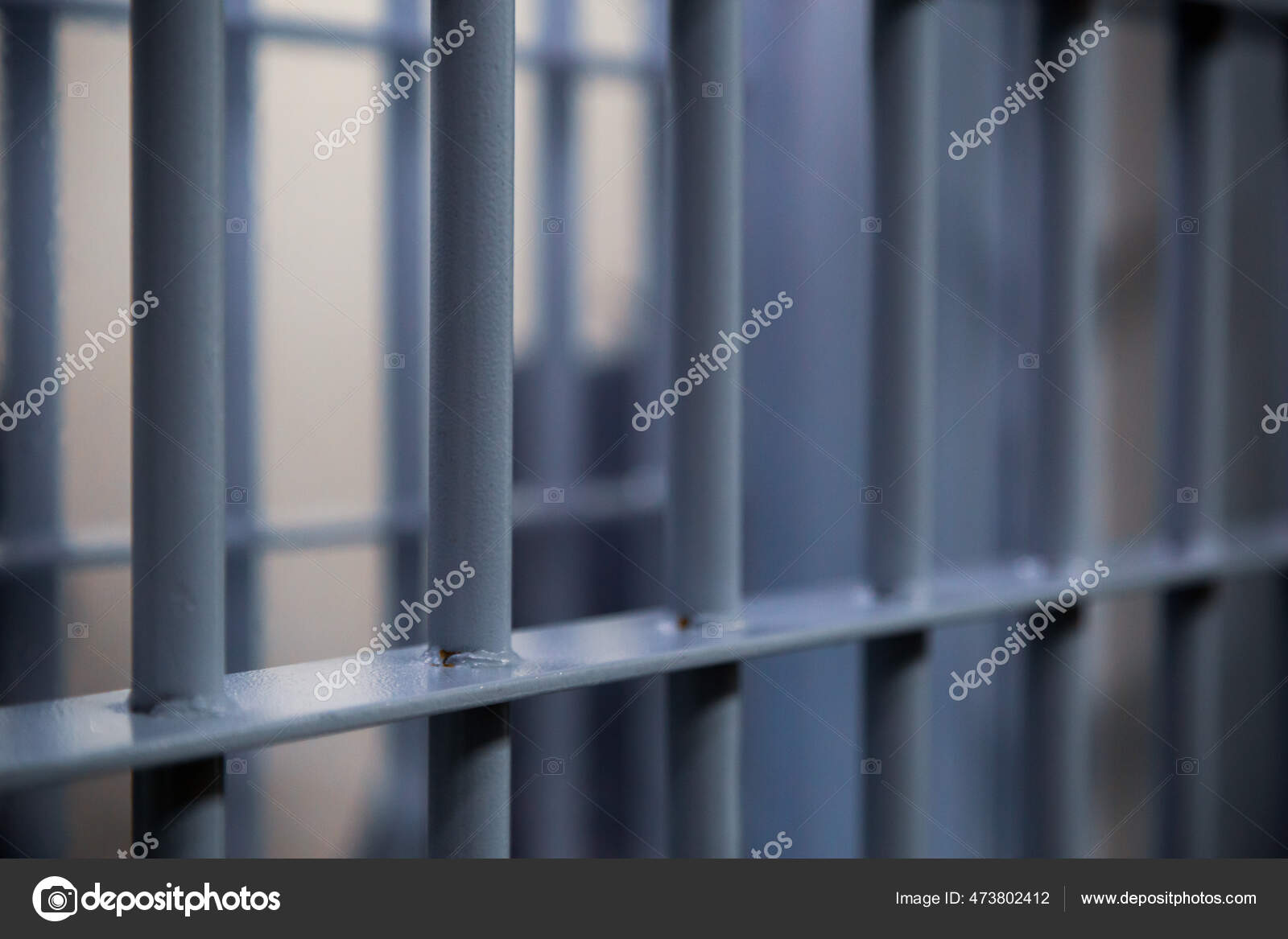 Typical Modern Prison Bars Symbolic Illustrative Background Crime News ...
