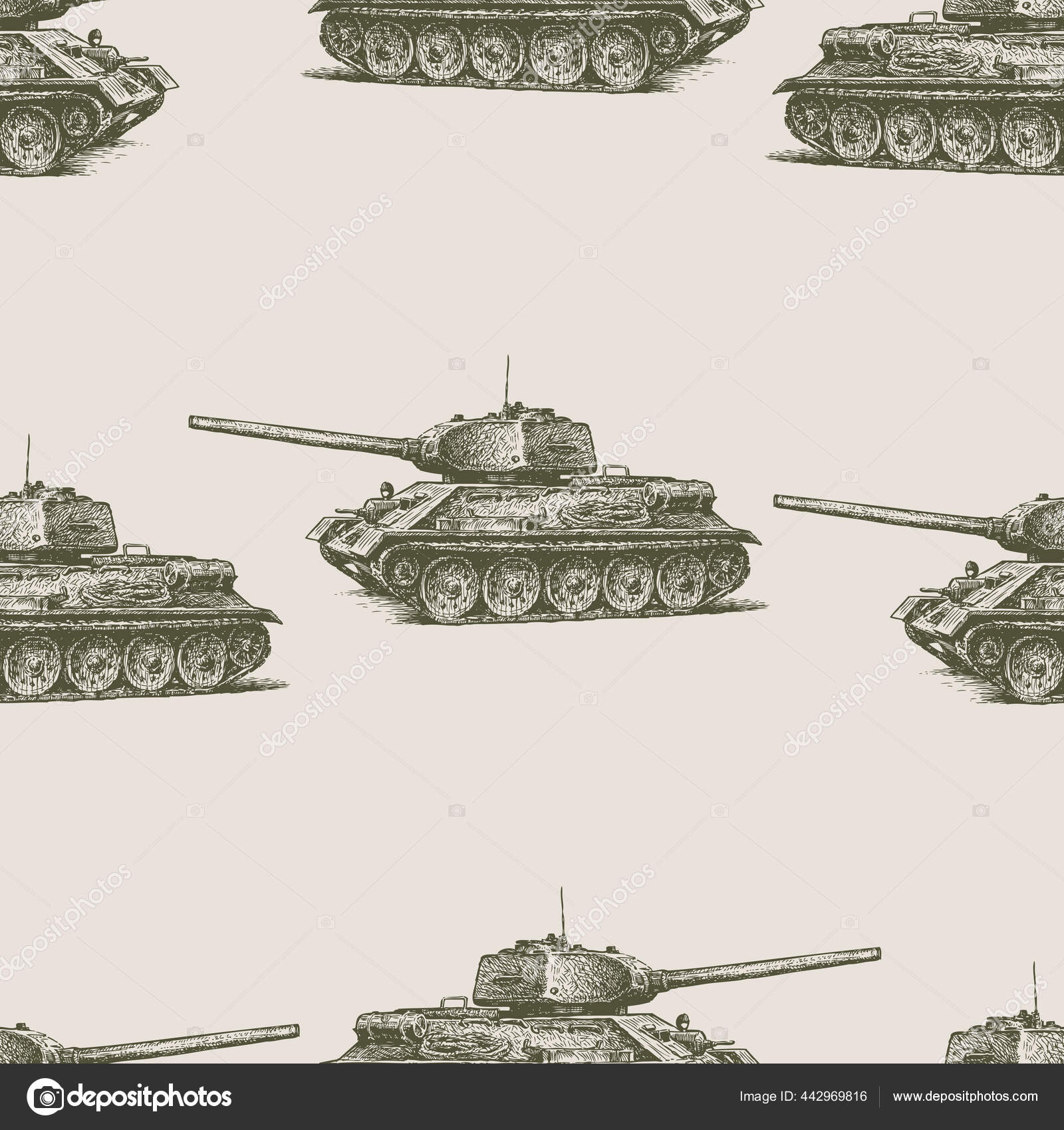 Ww2 Tank Drawing