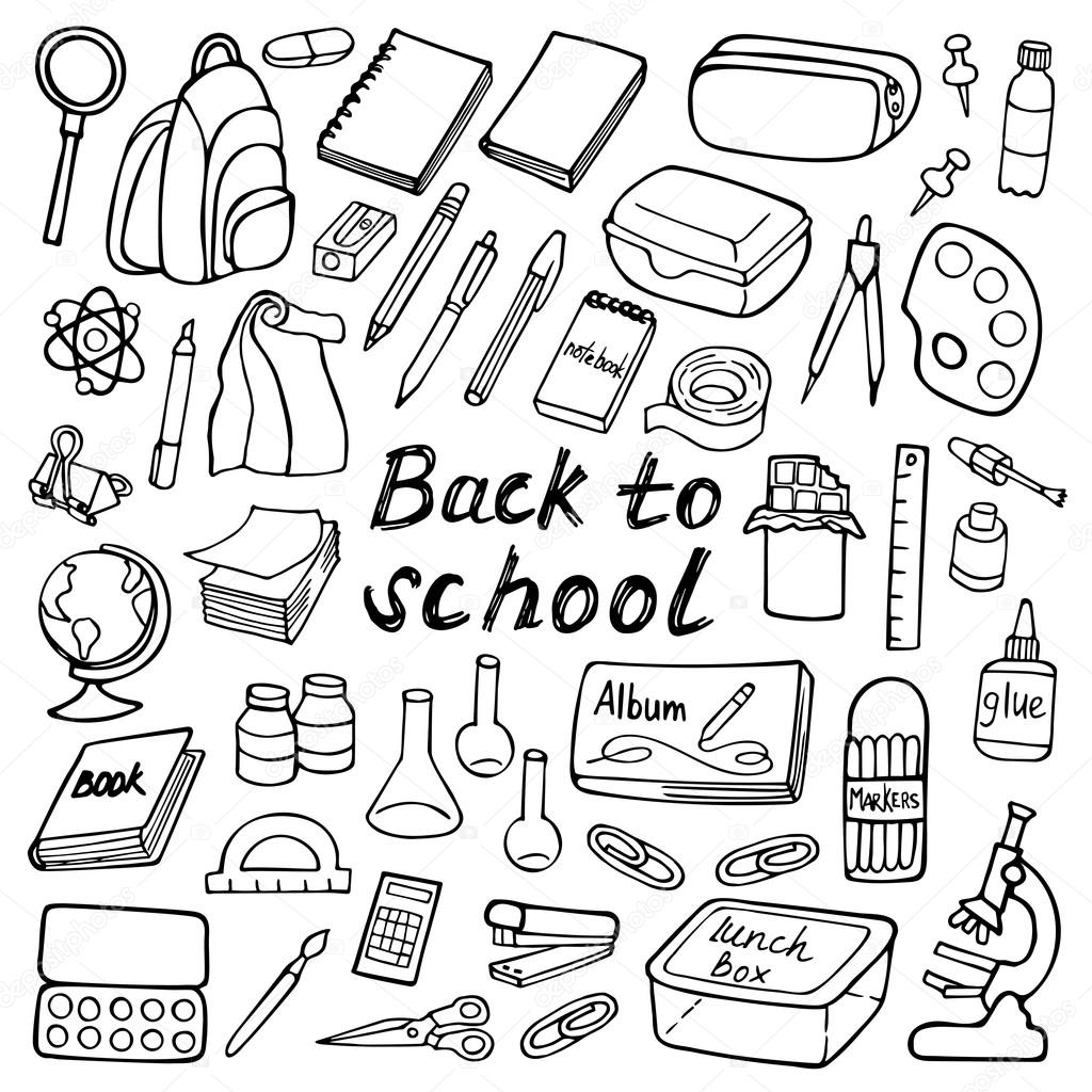 Back to school doodle set Stock Vector Image by ©KronaLux #113472962