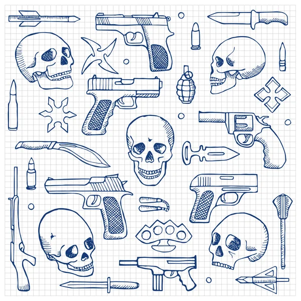 ᐈ Weapons sign stock vectors, Royalty Free weapons illustrations ...