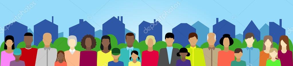 People in town Stock Vector Image by ©KronaLux #83087614