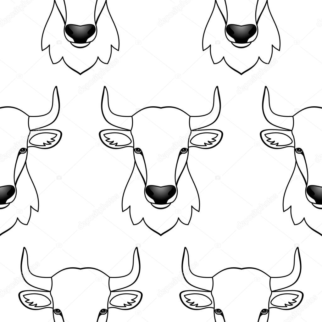 Bull seamless pattern Stock Vector by ©KronaLux 98028562