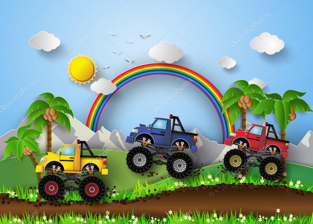 Monster truck racing Stock Vector Image by ©thana_keng #81350614