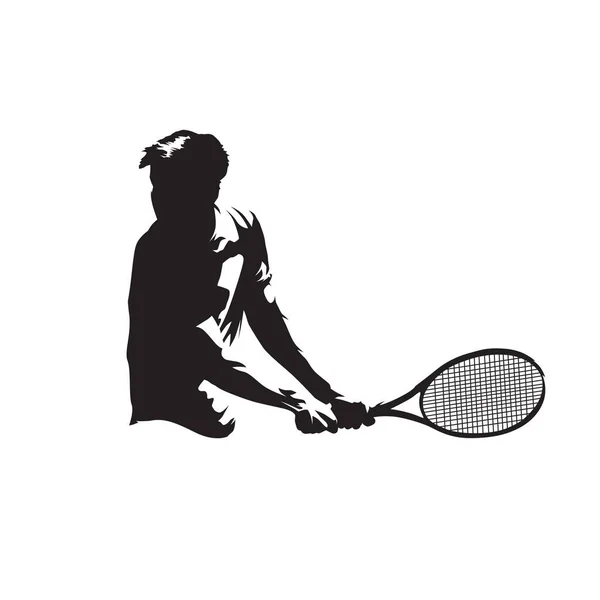 Drawings Of Tennis Player Serving Silhouette