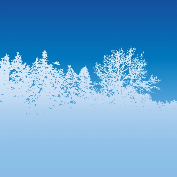 Snow trees vector Vector Art Stock Images | Depositphotos
