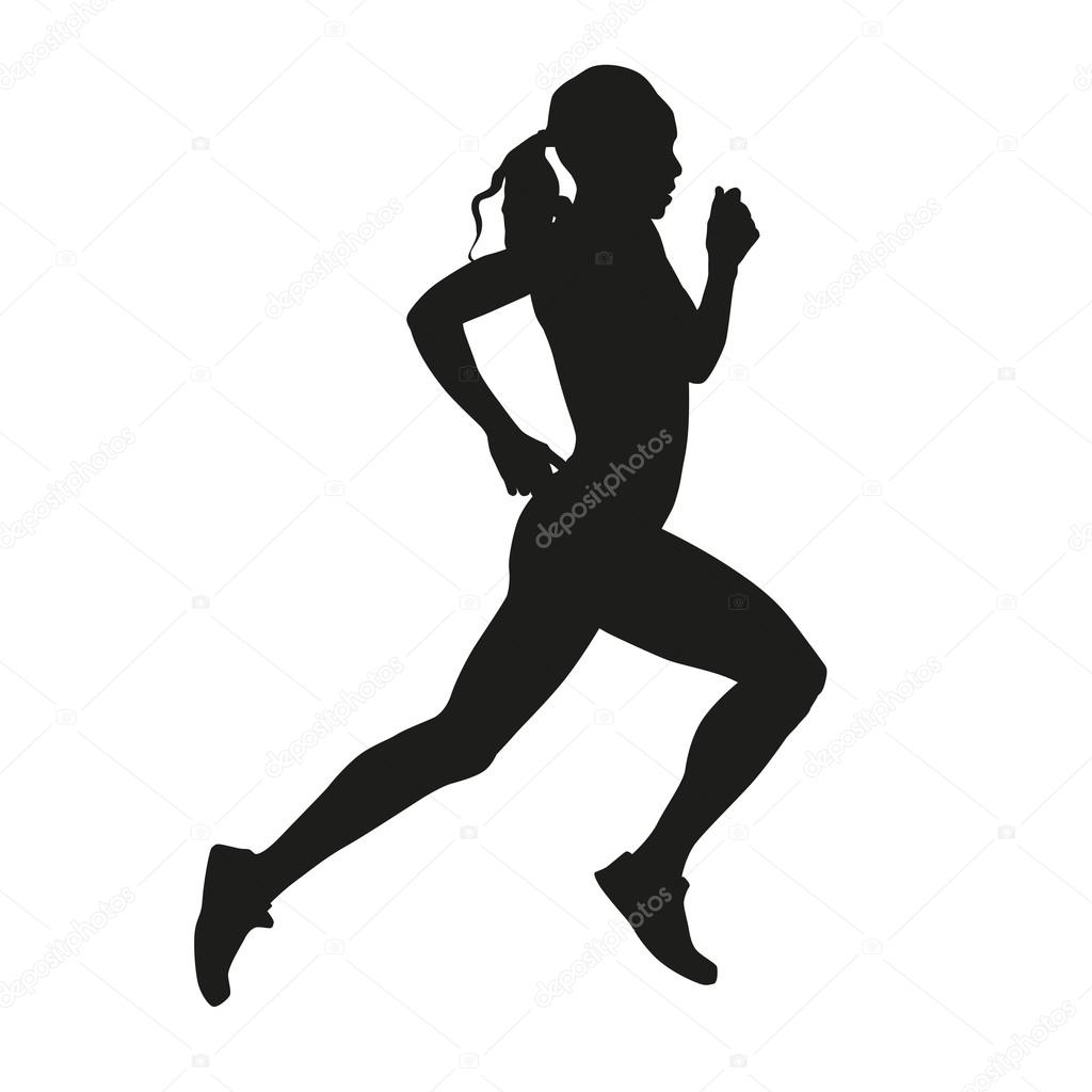 Running woman Stock Vector by ©msanca 64999241