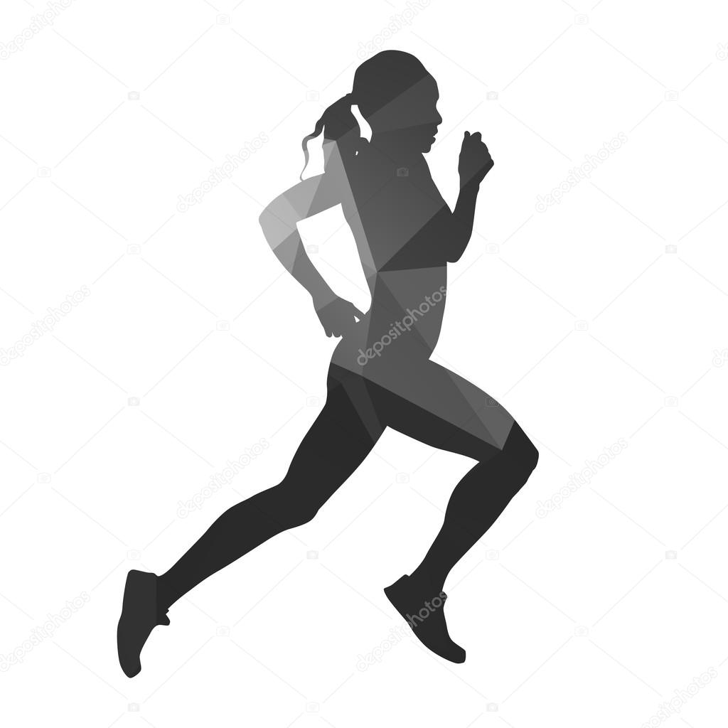 Black Woman Running Silhouette