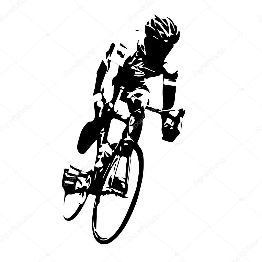 Cyclist vector silhouette Stock Vector by ©msanca 92766750