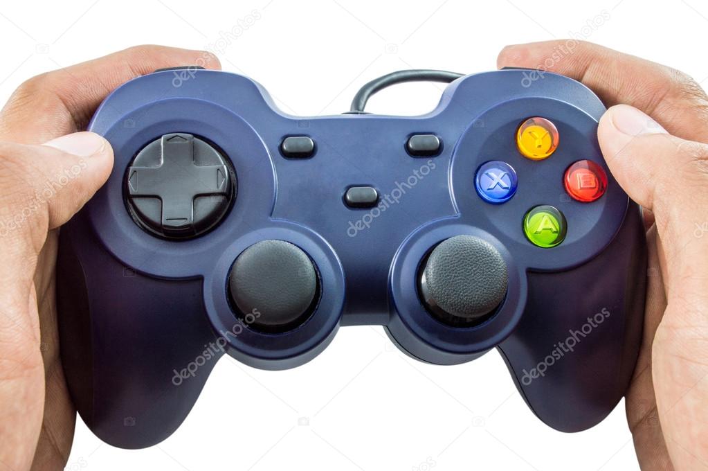 Video game controller on white background Stock Photo by ©muikrathok ...