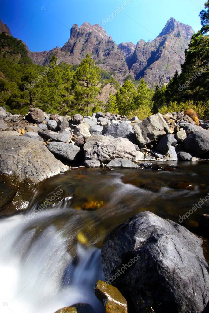 Torres del río Taburiente y Murallas, Parque Nacional Caldera de ...