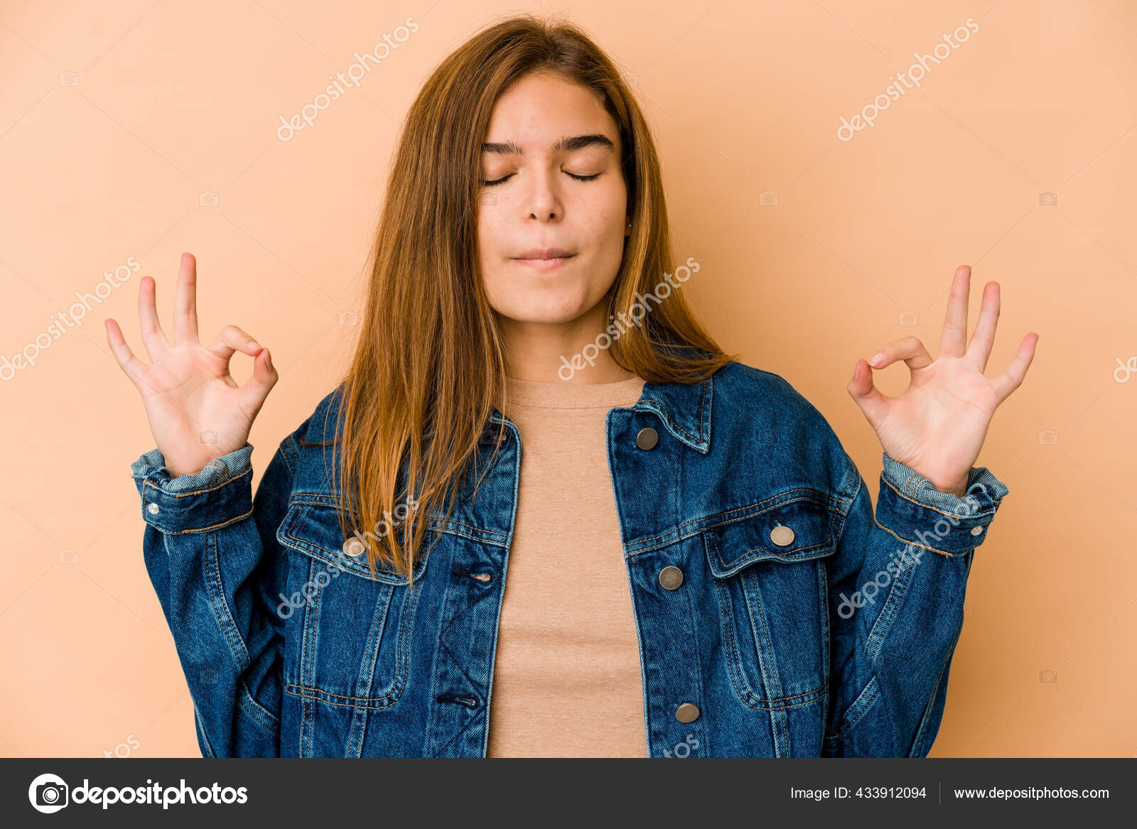 Young Skinny Caucasian Teenager Girl Relaxes Hard Working Day She Stock ...