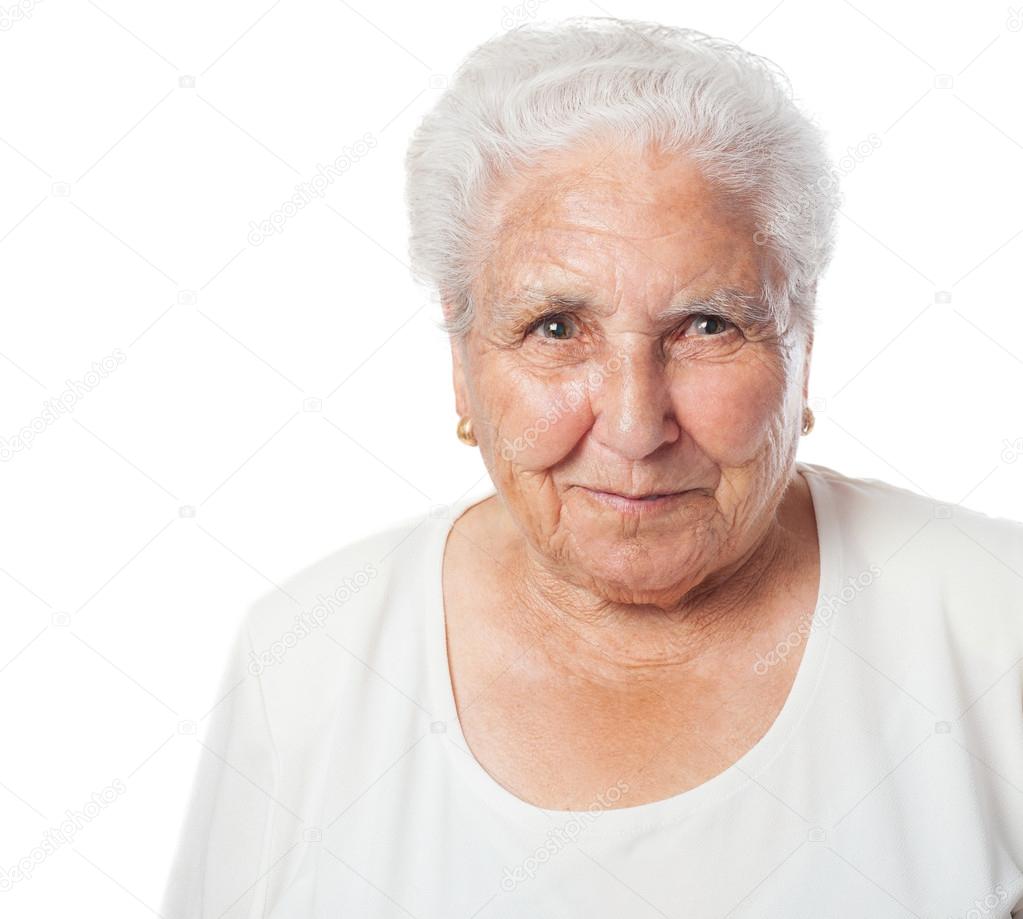 Adorable old woman face — Stock Photo © AsierRomeroCarballo #62763321