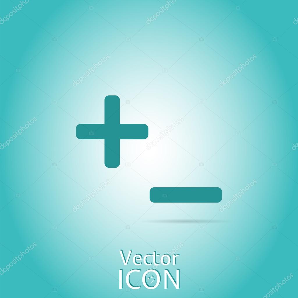 Plus and Minus Signs. Flat Style — Stock Vector © Weikraft88 #57308151