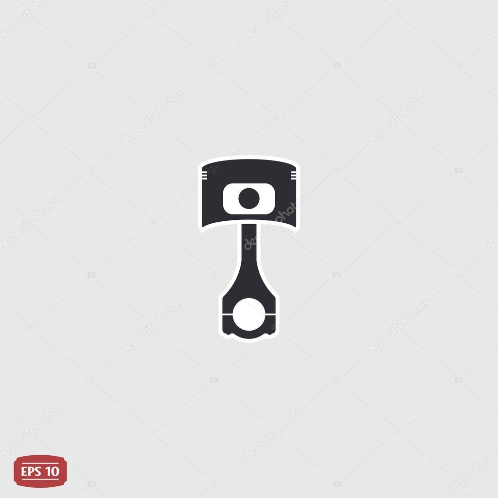 Piston and conrods icon. Flat design style. — Stock Vector © Weikraft88 ...