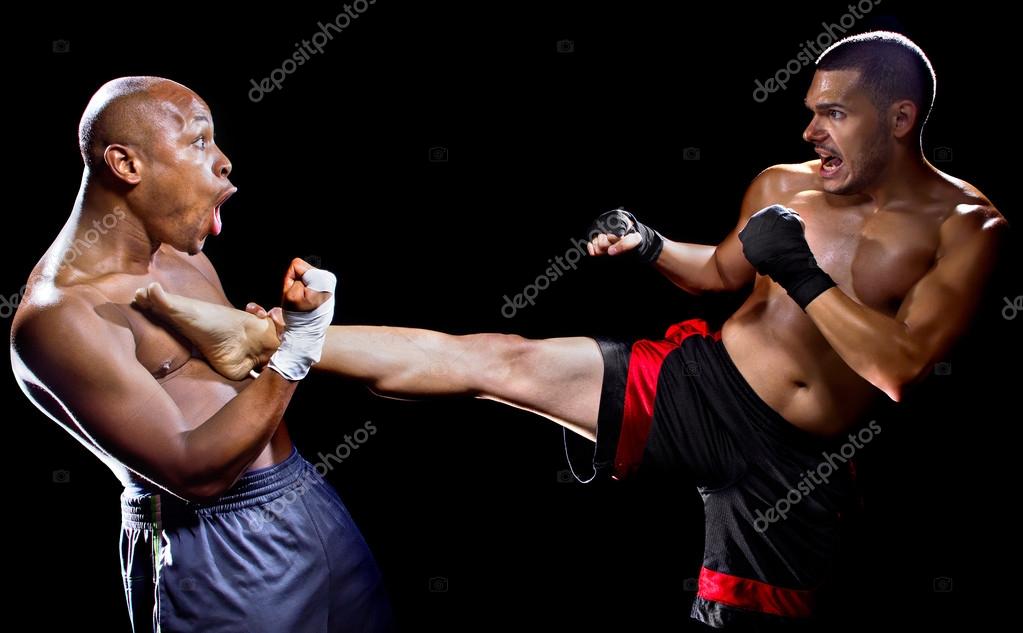 Fighter performing counter attack — Stock Photo © innovatedcaptures ...