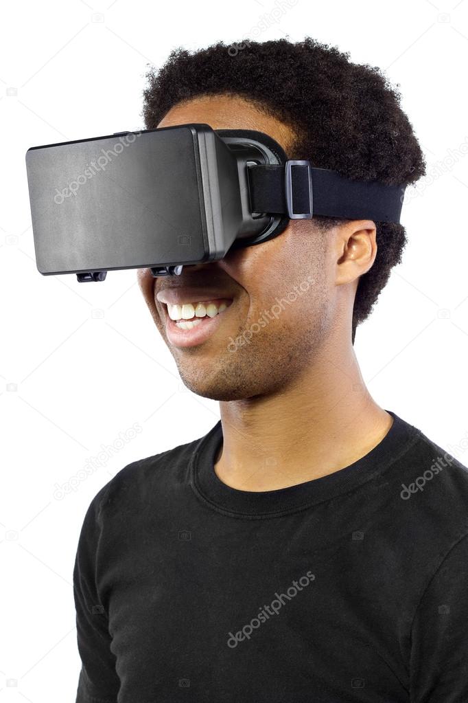 Male wearing virtual reality headset Stock Photo by ©innovatedcaptures ...
