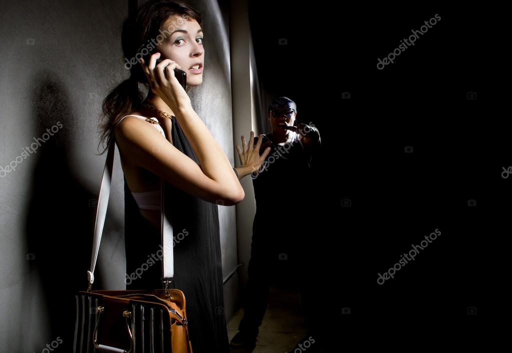 Woman calling 911 for help — Stock Photo © innovatedcaptures #77898522