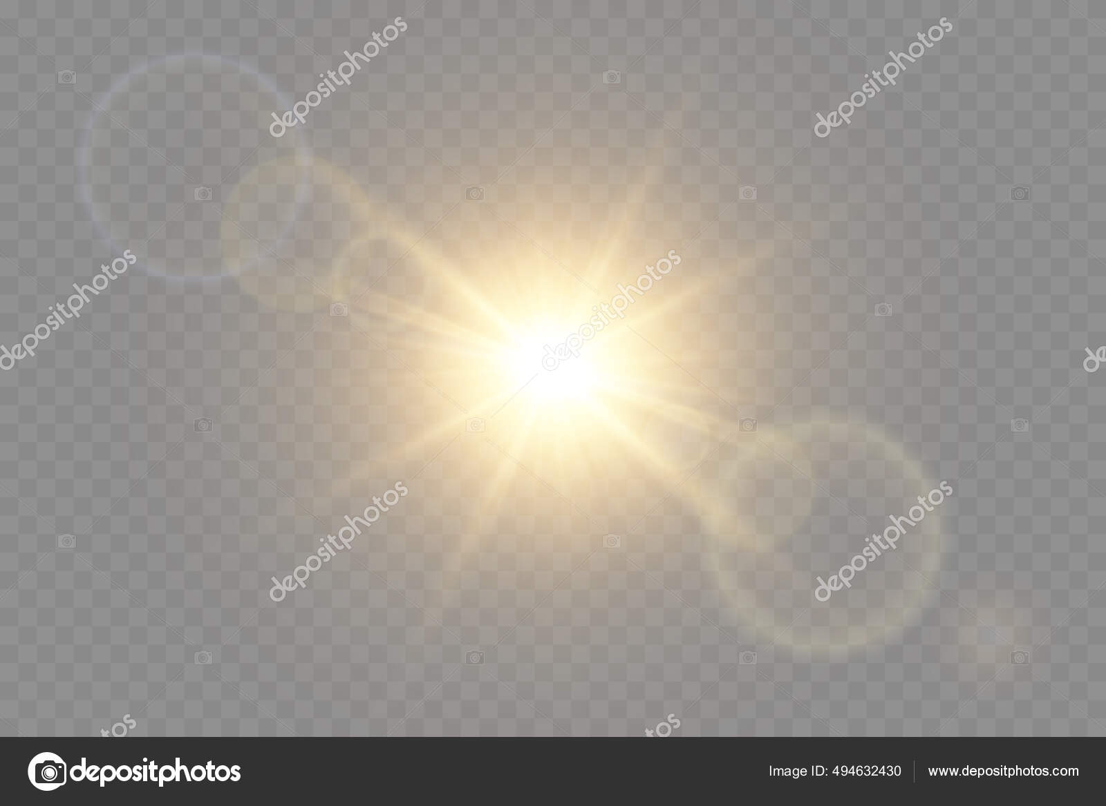 Vektor transparan sinar matahari Efek cahaya pijar lensa khusus. PNG ...