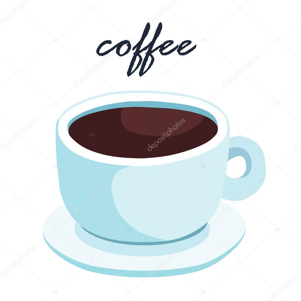 Hot aromatic black coffee vector illustration Stock Vector Image by ...