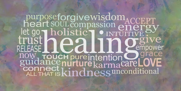 Rustic Healing Words Screen Saver - multicoloured grunge stone textured ...
