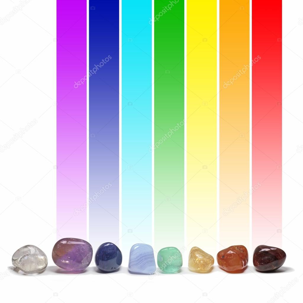 Chakra healing crystals and their colors — Stock Photo © Healing63 ...