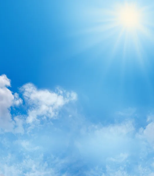 Blue Sky and Sunshine Background - Stock Image - Everypixel