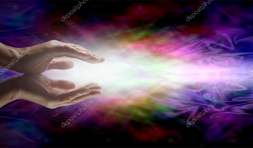 Beaming Reiki Healing Energy — Stock Photo © Healing63 #75636505