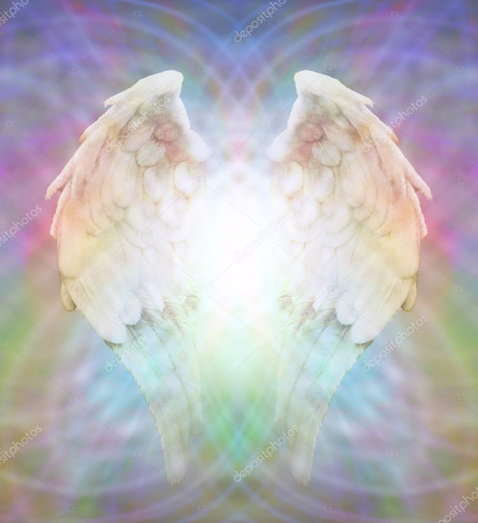 Multi colored angel wings | Angel Wings on multicolored matrix web ...