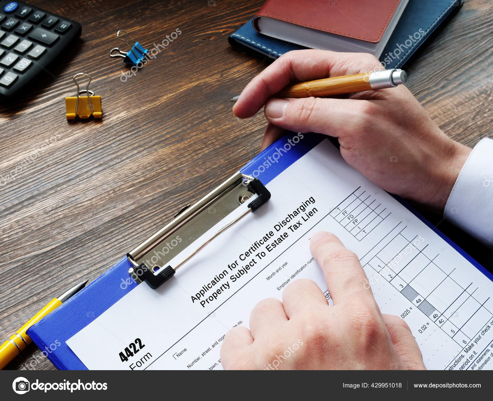 Financial Concept Form 4422 Application Certificate Discharging ...