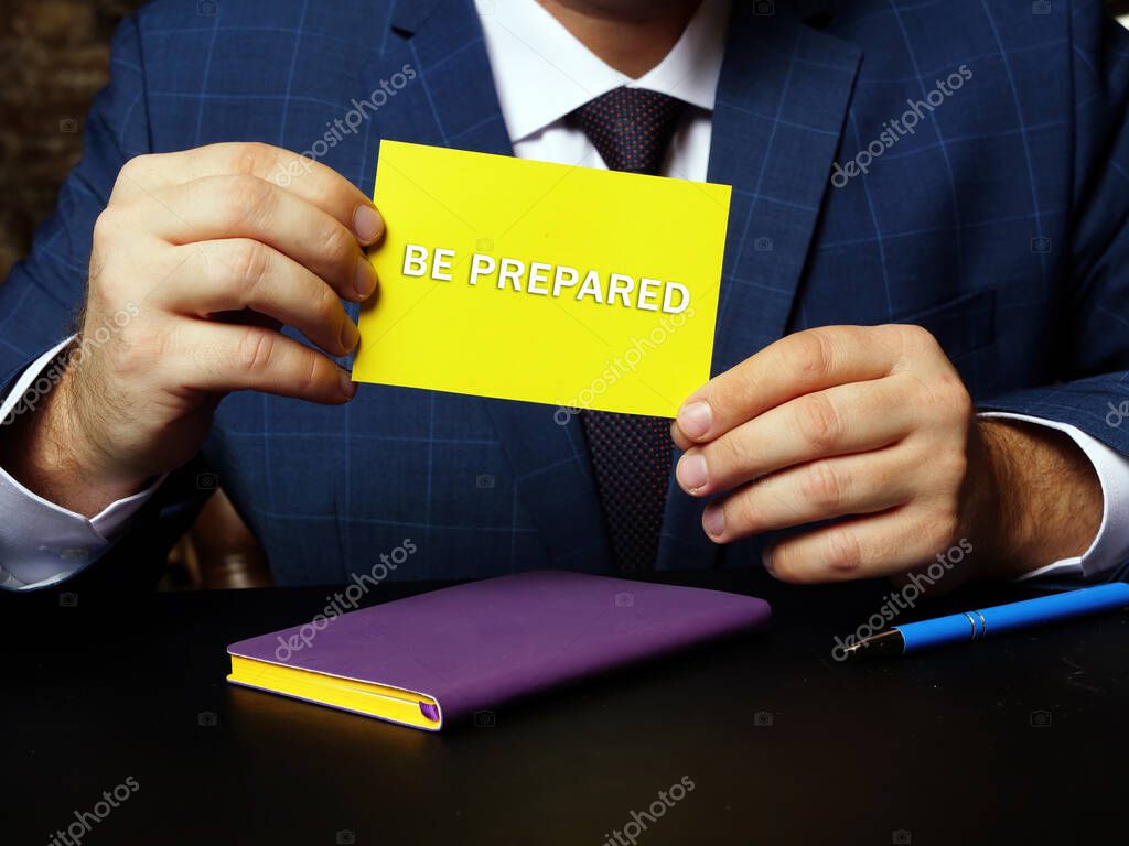 Concepto financiero que significa PREPARARSE con la frase en la hoja ...