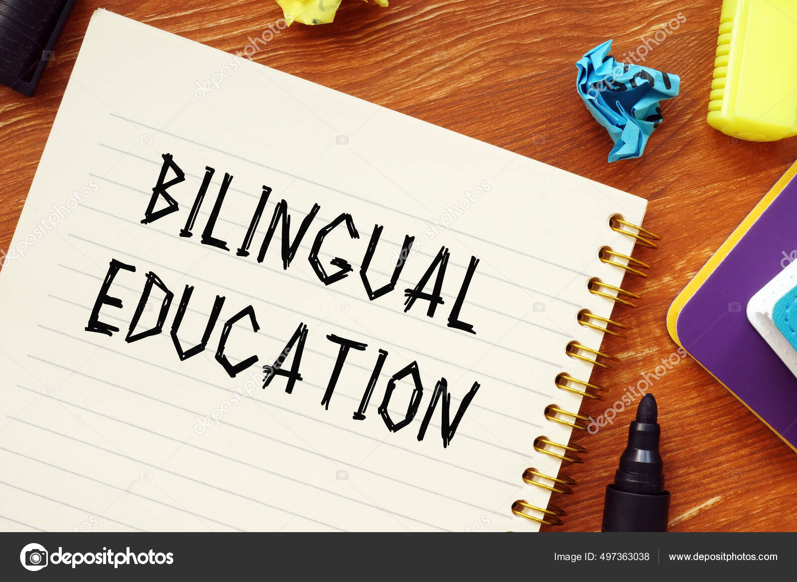 Business Concept Meaning Bilingual Education Question Marks Phrase Piece Paper — Stock Photo ...