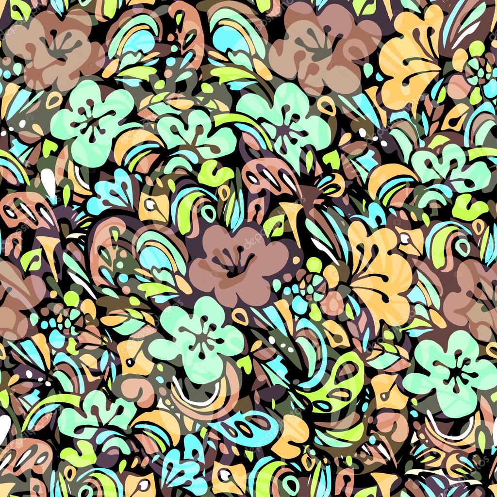 Floral pattern green Stock Vector Image by ©bastinda18 #78477072