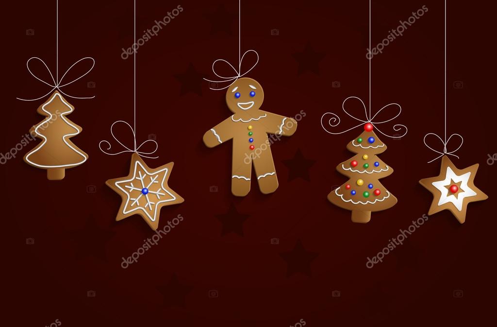 Ginger bread man tree and stars Stock Vector Image by ©bastinda18 #89682688