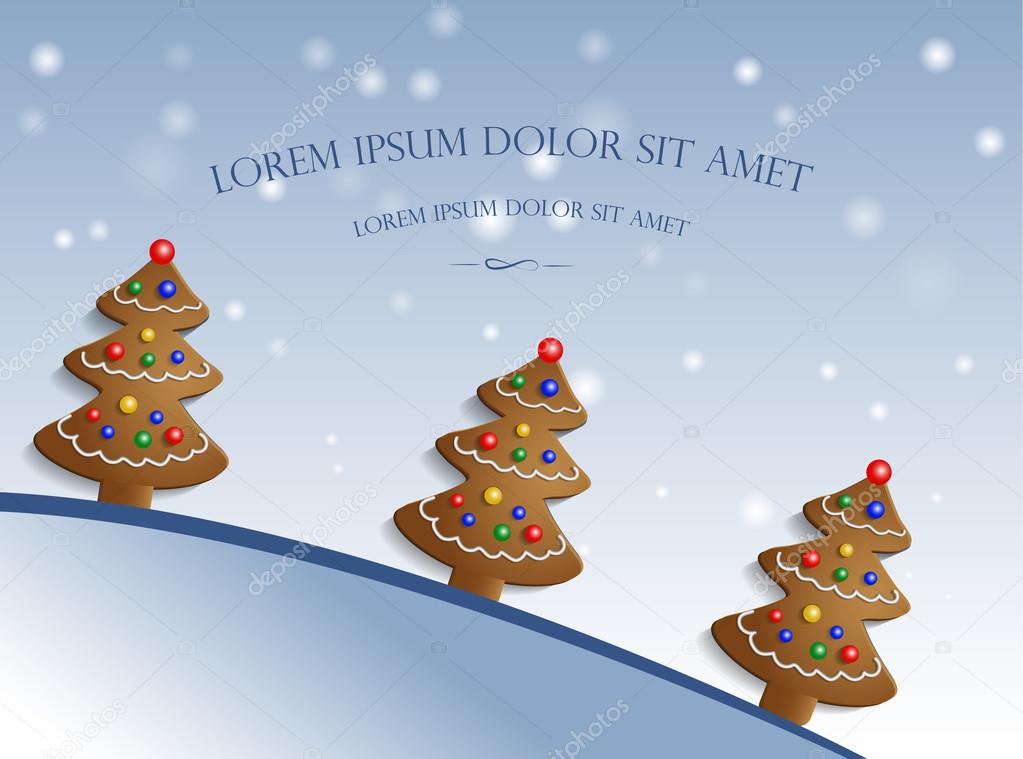 Ginger trees on snow background Stock Vector Image by ©bastinda18 #89685152