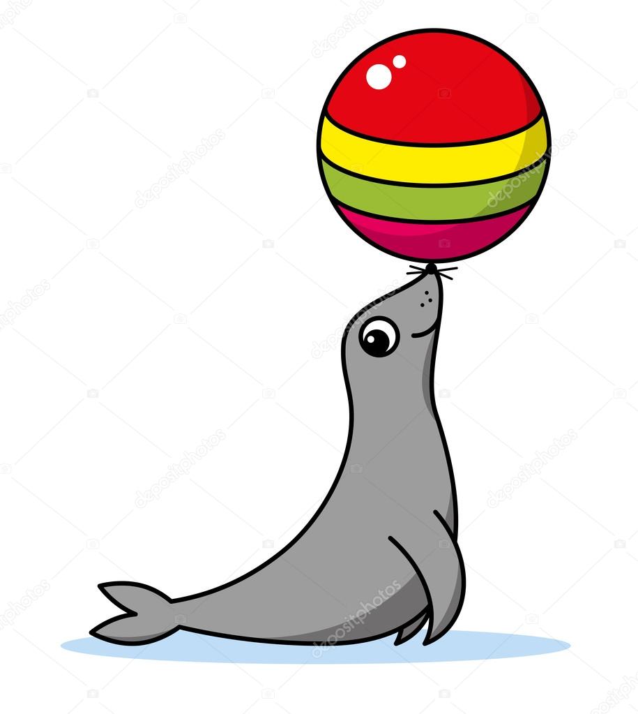 Lindo sello de dibujos animados Vector de stock #69220757 de ©shewolf