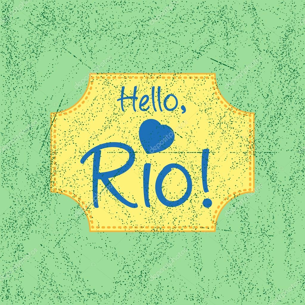 Print with lettering about Rio — Stock Vector © DaneeShe #115578512