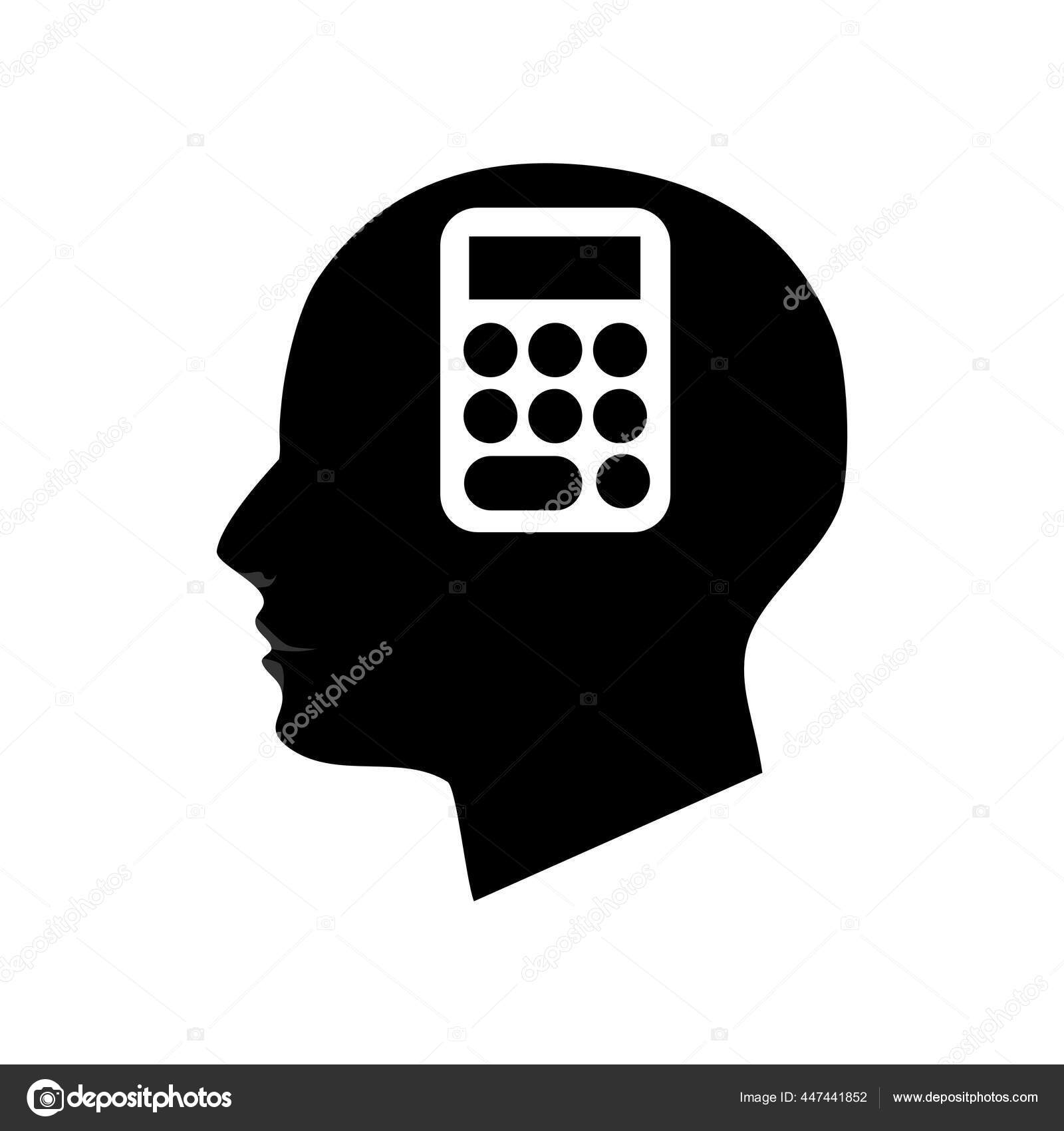 Shadow Thinking Being Calculated White Background Vector Illustration ...