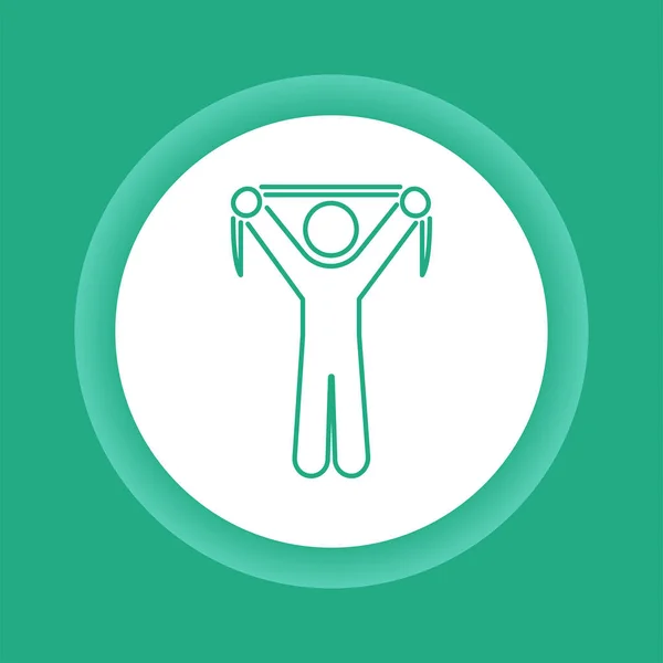 Icono de bot n de color fisioterapia. Ejercicio, estiramiento. Rehabilitaci n, concepto de ...