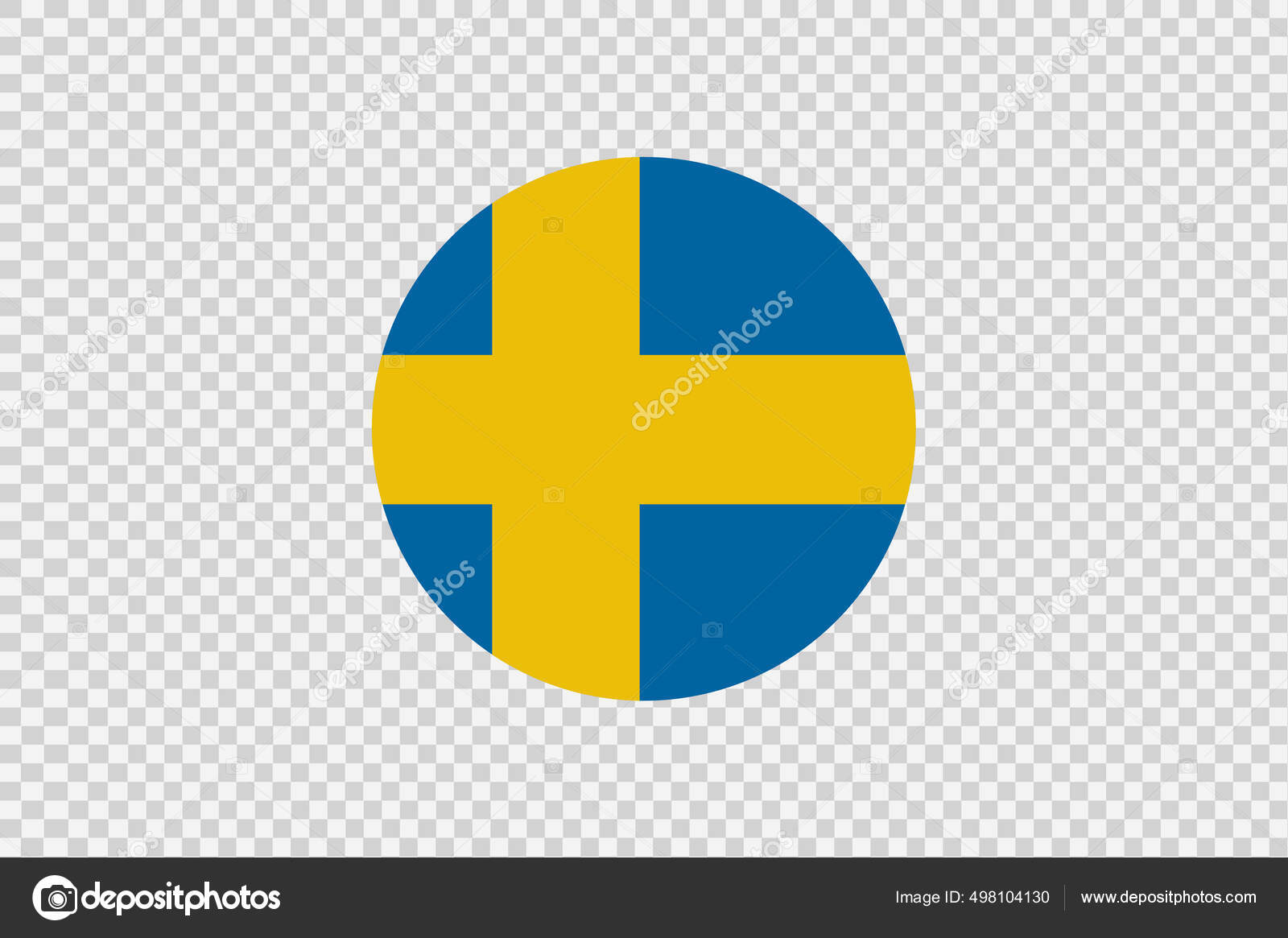 Sweden Flag Circle Shape Isolated Png Transparent Background Symbol Sweden Stock Vector by ...